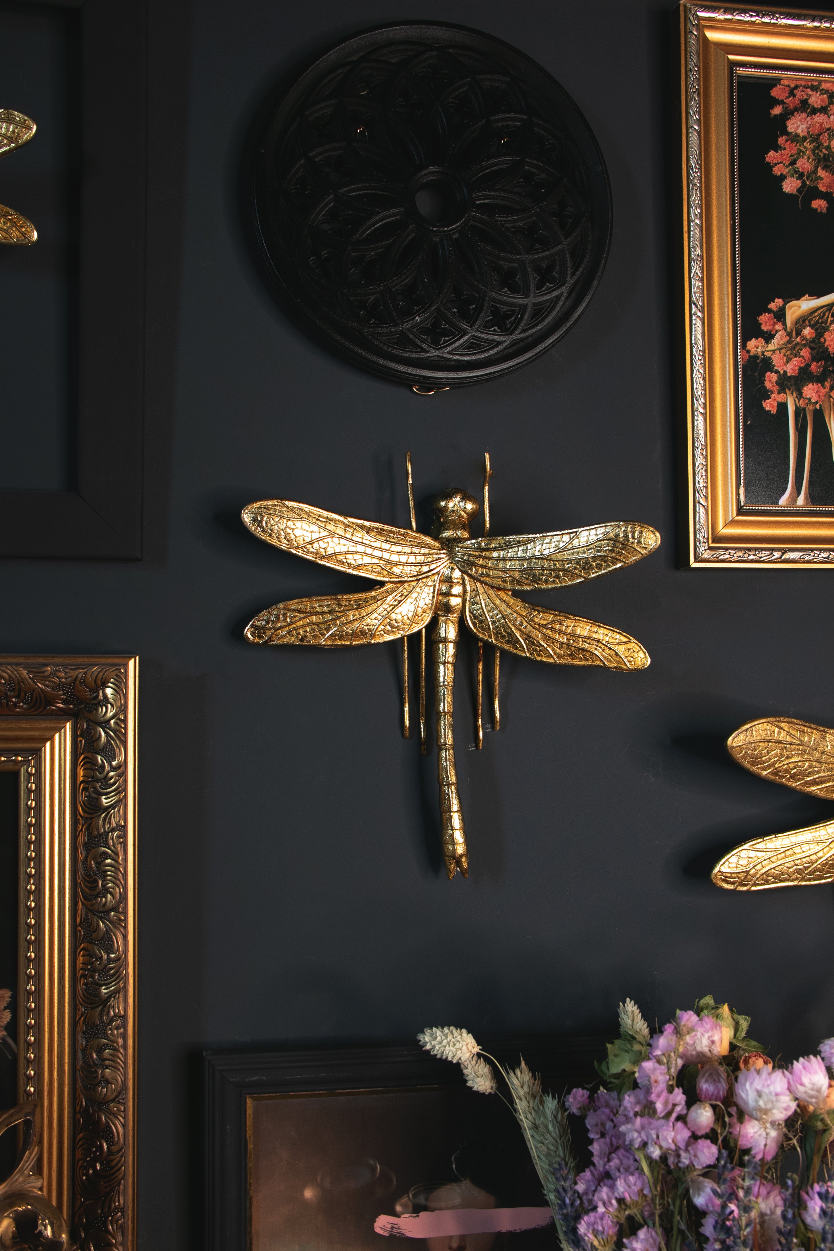 Stock due late March - Gold Dragonfly Wall Hanging (Various Sizes ...