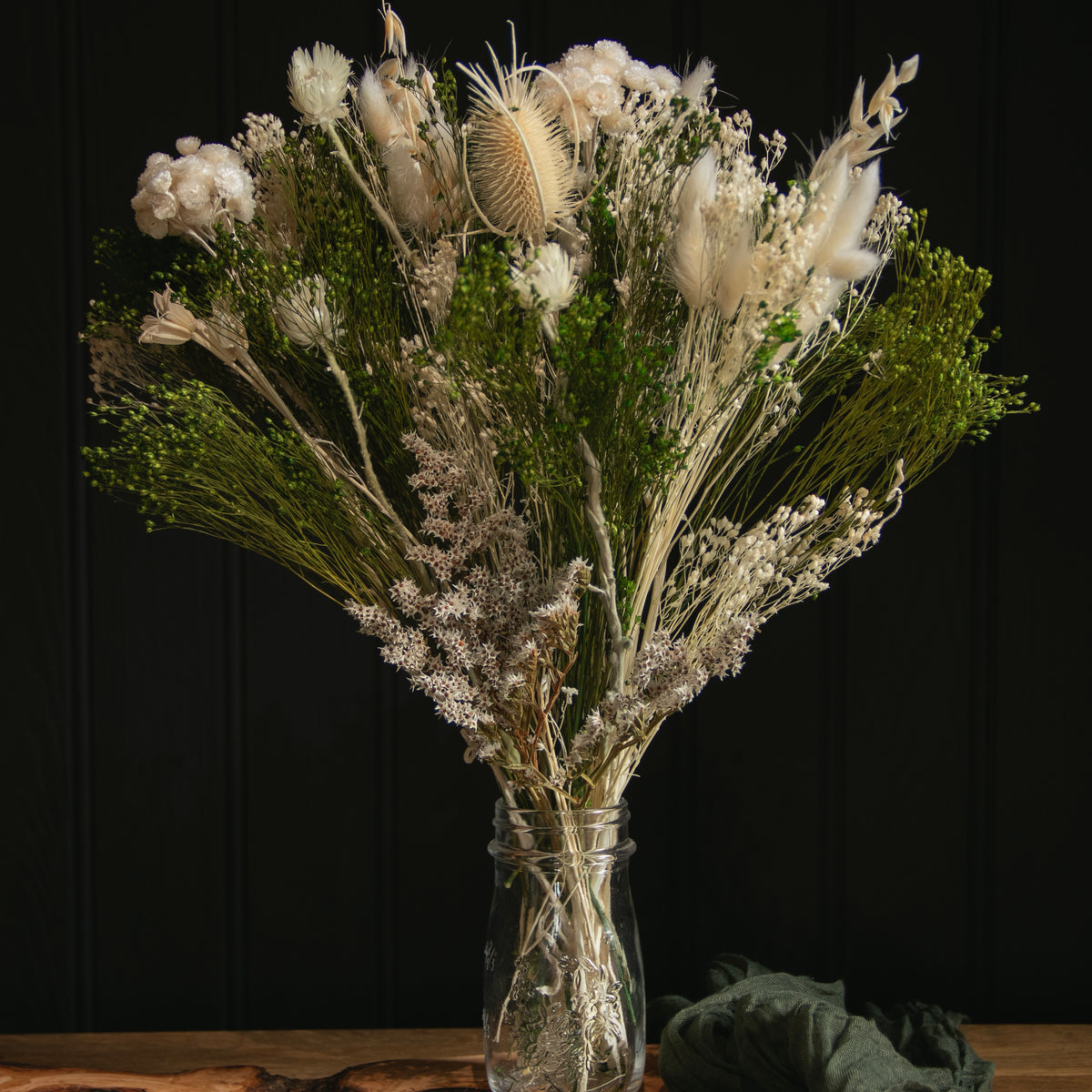 Medium Wildflower Dried Bouquet - Ivory Meadow – Carbon Row