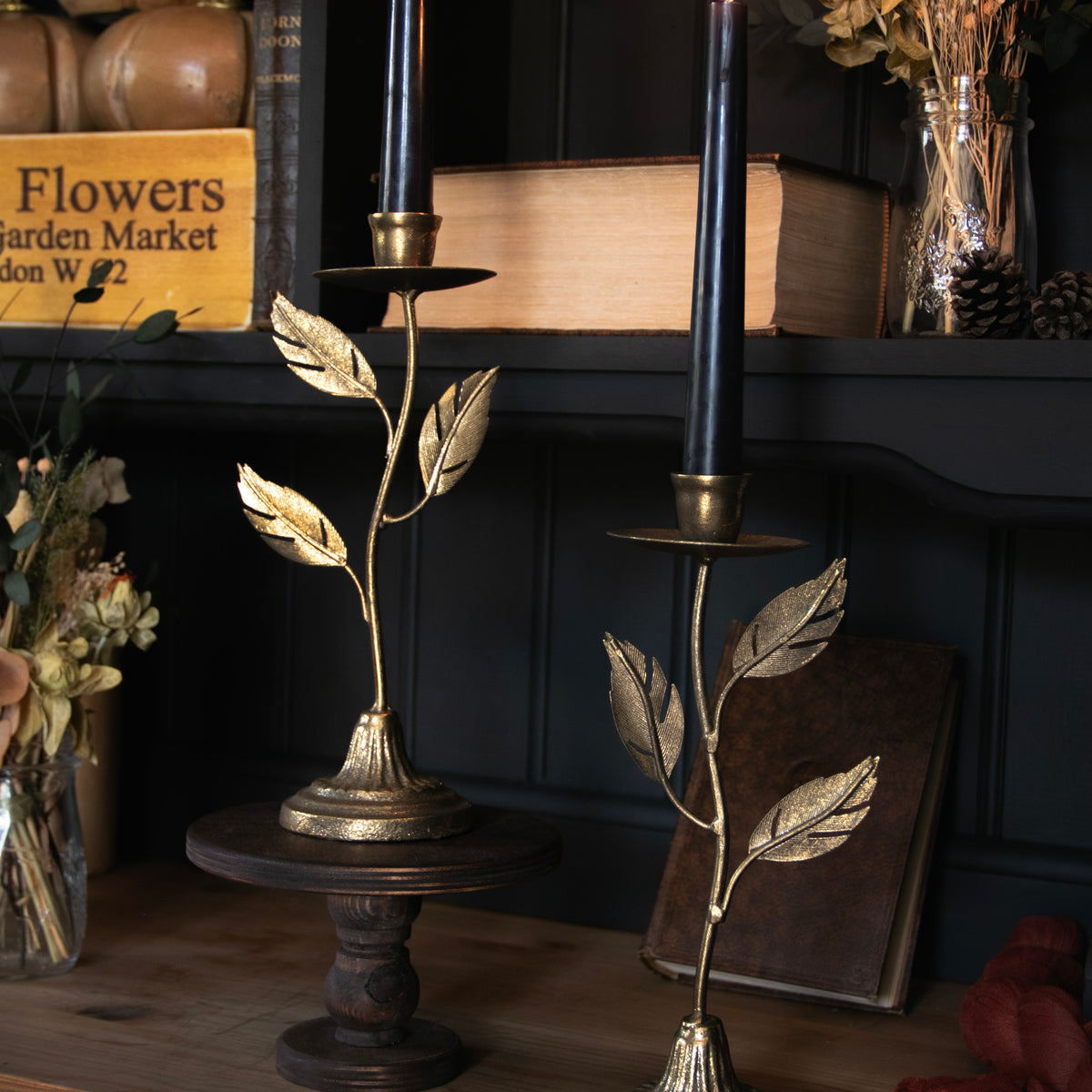 Flower Stem Candlestick Holder – Carbon Row
