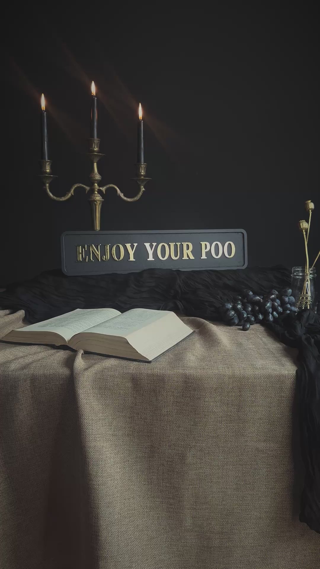 Enjoy Your Poo Sign – Carbon Row